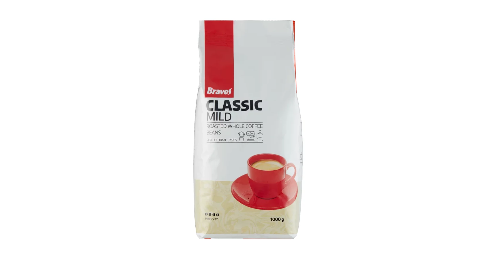Bravos Classic Mild szemes kávé 1kg | Kedvező árak | KávéBirodalom